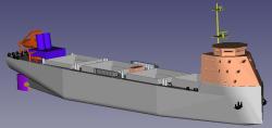 weathering steel superstructure mudflats ship wreck 1939 deck gun fired ...