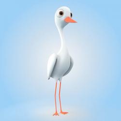 3d stork 【 STLFinder