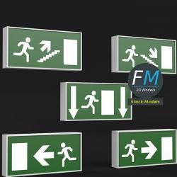 printable emergency exit signs 3d models | Page 1 | STLFinder
