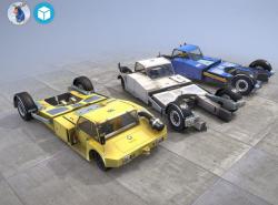 Towbarless Aircraft Tractors LTD TPX-200-S Three liverys Low-poly 3D ...