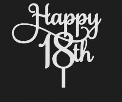 happy 18th birthday printable 3D Models | Page 1 | STLFinder