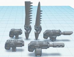 necron melee weapons 3d models 【 STLFinder