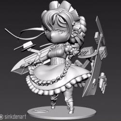 info on anime azur lane royal navy shipgirl british police constible 3D ...