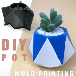 cement pot mold 3d models 【 STLFinder