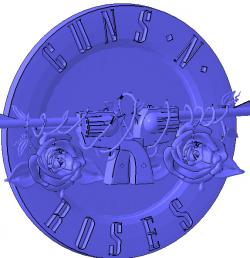 logo guns and roses 3d models 【 STLFinder
