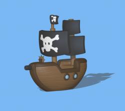 cute blue pirate ship 3d model | Page 1 | STLFinder