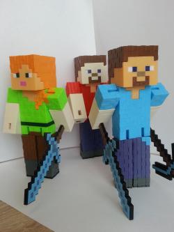 minecraft steve with sword at sunset wallpaper 4k 3D Models | Page 1 ...