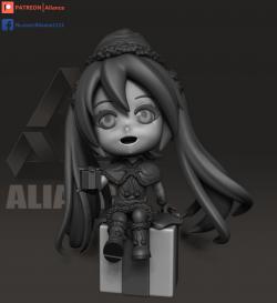 simple chibi miku drawing 3D Models | Page 1 | STLFinder