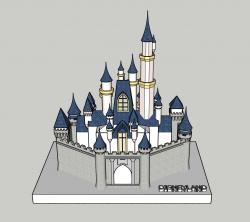 blue disneyland resort castle with tinkerbell mug thailand 3D Models ...