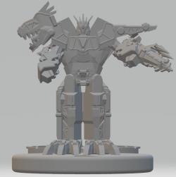 megazord power rangers dino charge plata 3D Models | Page 1 | STLFinder