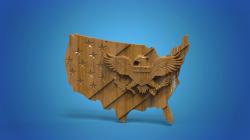 american flag eagle bug shield vinyl graphic decal wrap 3D Models ...