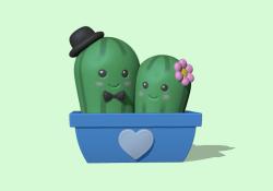 cute cactus couple 3D Models | Page 1 | STLFinder