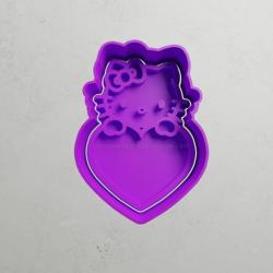 i heart my kitty person with muscular arm driving car holding phone 3D ...