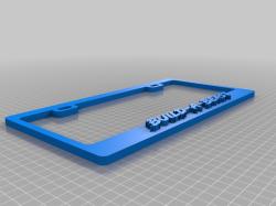 build a free license plate frame 3D Models | Page 1 | STLFinder