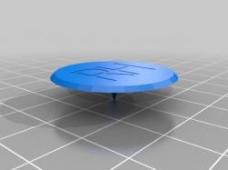 magneyic metal golf ball marker with grip pin on its bottom side 3D ...