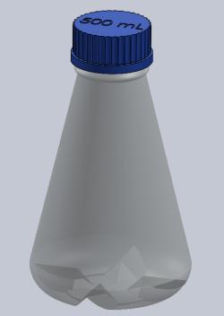 lab glassware 2 erlenmeyer flasks 100ml 250ml 500ml and 1000ml 3d ...