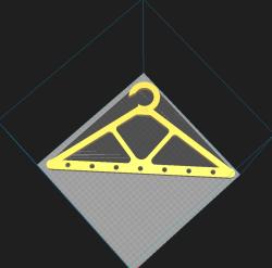 3d model 360 rotating round closet rod heavy duty hanger cloakroom ...