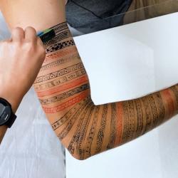 maori tattoo outline simple leg tattoos for men tribal stencil 3D ...