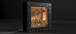 time piece calendar 2026 desk calendar with led light 3d paper carving ...