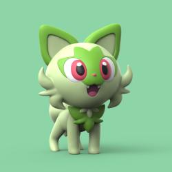 pokemon sprigatito 3d models 【 STLFinder