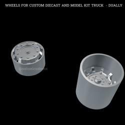 chrome dually wheels for the 125th scale a m t chevy 3500 plastic model ...