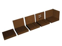 wooden walls floor tiles 50x50 compatible with openforge 3d models ...