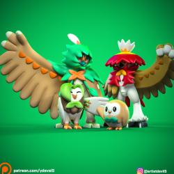 rowlet evolutions 3D Models | Page 1 | STLFinder