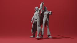 gurren lagann simon and kamina 3D Models | Page 1 | STLFinder