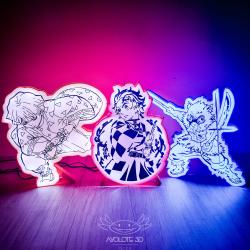 blue aura demon slayer action figures set of 5 height 5cm tanjiro ...