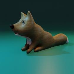 fox sitting 3d models 【 STLFinder