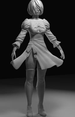 square enix masterline dx nier automata 1 3 scale 2b 3D Models | Page 1 ...