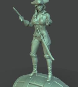 female pirate 3d models 【 STLFinder