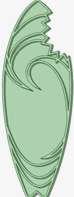 shark bitten surfboard pendant 3d models | Page 1 | STLFinder