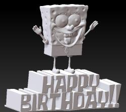happy birthday spongebob png 3D Models | Page 1 | STLFinder