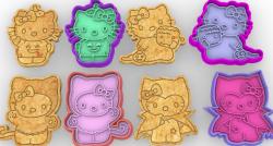 hello kitty coloring pages halloween printables for adults 3D Models ...