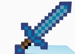 nerf minecraft diamond sword 3D Models | Page 1 | STLFinder