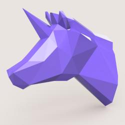low poly unicorn v2 3D Models | Page 1 | STLFinder
