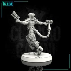 anime cyberpunk ronin wears furious robotic monkey helmet grey kimono ...