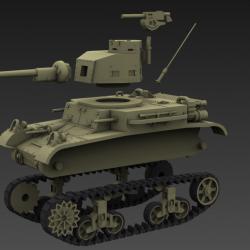 us m2a4 light tank 1220 zscale 3D Models | Page 1 | STLFinder