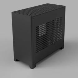 v500 mini portable m atx itx computer case mini tower case full side ...