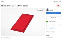 chevy cruze vanity mirror cover 3D Models | Page 1 | STLFinder