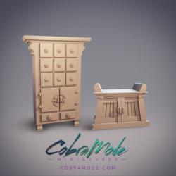 drexel furniture profile walnut 3 drawer dresser pier chest 3D Models ...