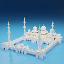 shaikh zayed mosque abu dhabi uae 3d models 【 STLFinder