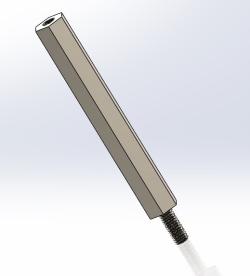 standoff m4 x m4 thread 20mm body brass male female 8mm stud 3D Models ...