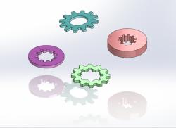 sae external internal tooth star lock washers assortment kit 3 4 3D ...