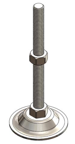 75 x 75 x 200mm post with adjustable screw top head in revit family 3D ...