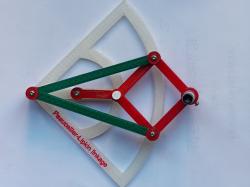 peaucellier lipkin linkage first rotary to true linear mechanism 3d ...