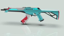 3d file valorant prime vandal color separation with led tunnels fdm ...