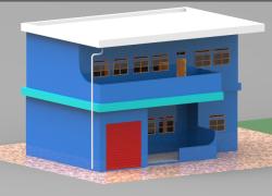 desain rumah 6x8 2 lantai 3 kamar tidur 3D Models | Page 1 | STLFinder