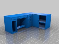 l shape office table skp 3D Models | Page 1 | STLFinder